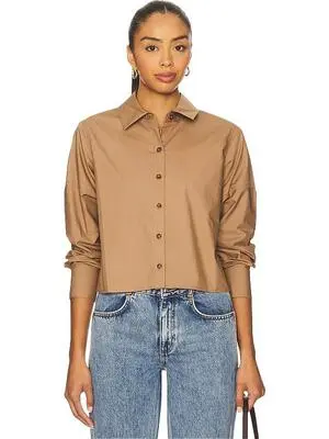 HEVRON Amita Top - Khaki