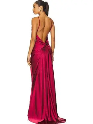 LOVERS AND FRIENDS Sloane Gown - Oxblood