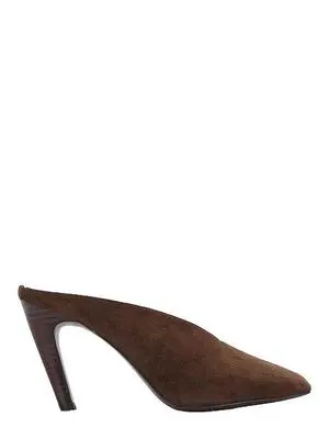 Jeffrey Campbell Hoof-it Mule - Coffee Suede Combo