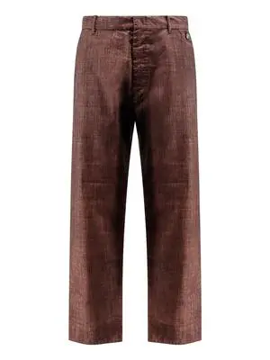 MASSIMO OSTI STUDIO Wool Trousers - Brown