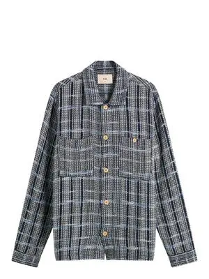 Folk Patch Overshirt - Blue Tapestry