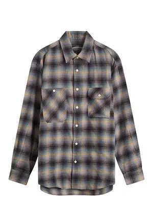 FRIZMWORKS Flannel Check Work Shirt - Midnight Blue