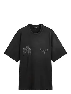REPRESENT Hand Drawn Thoroughbred Dogs T-shirt - Aged Black