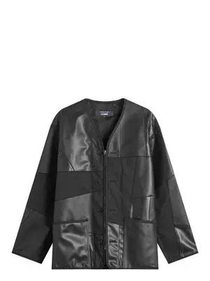 Comme Des Garçons Leather Mix Jacket - Black