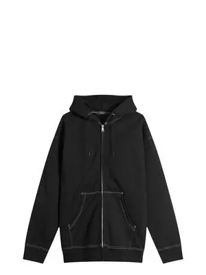 Comme Des Garçons Garment Dyed Zip Hoodie - Black