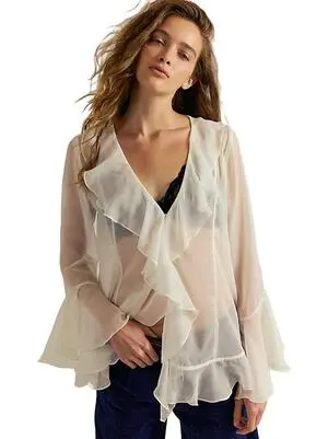 BALI Tulula Chiffon Top - Clean Ivory Combo
