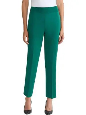 Ming Wang Pull-on Knit Ankle Pants - Everest