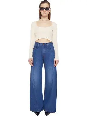 MOTHER Snacks! The Lemon Twist Sneak Yes, Chef! Jeans - Blue
