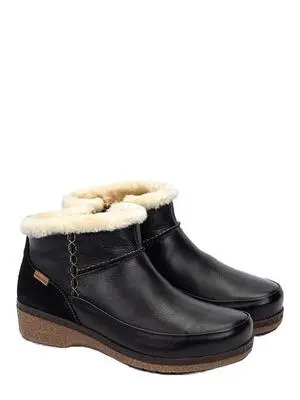 Pikolinos Granada Faux Fur Bootie - Black