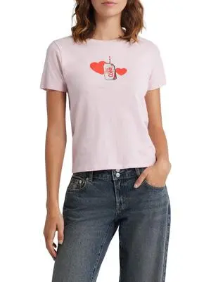 GOLDEN HOUR Diet Coke® Cotton Graphic T-shirt - Blushing Bride