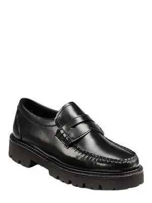G.H.BASS Lug Sole Penny Loafer - Black