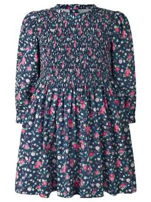RACHEL RILEY Floral Ruched Dress - Navy