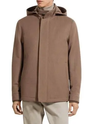Zegna Wool And Cashmere Jacket - Brown Melange