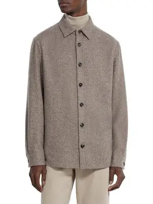 Zegna Cashmere & Silk Overshirt - Brown