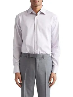 Zegna Centoventimila Minicheck Button-up Shirt - Dark Pink/white
