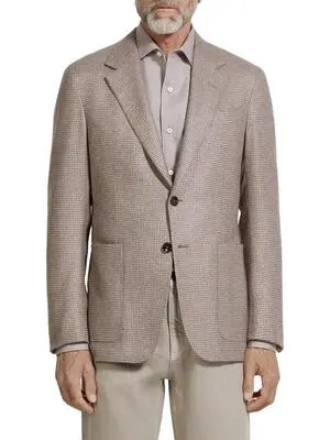Zegna Silk-cashmere Sport Coat - Light Beige/light Taupe