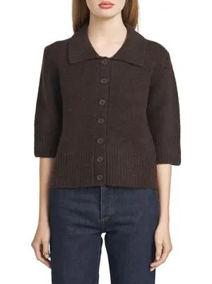 WAYF Harlow Cardigan Espresso