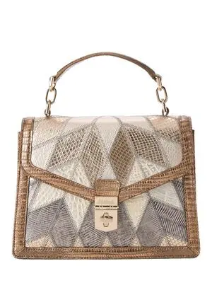 Brahmin Small Hallie Leather Top Handle Bag - Multi Silverhill