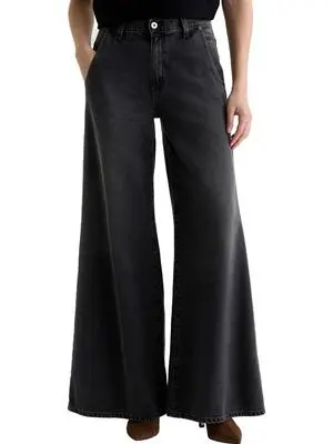 Ag Posey Mid-rise Ultra Wide-leg Jeans - Overnight