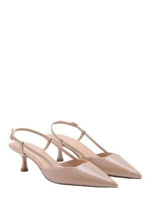 Mango Slingback Pointed-toe Pumps - Beige