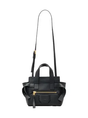 ALLSAINTS Mini Perez Leather Top Handle Bag - Black