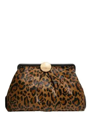 AIMEE Extra Large Full Circle Frame Clutch Wildcat Haircalf