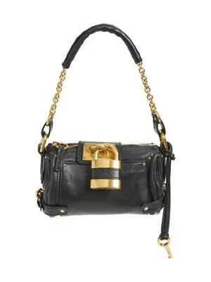 Chloé Small Paddington Leather Shoulder Bag - Black
