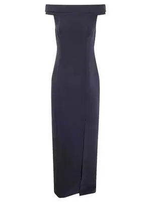 Ralph Lauren Off-shoulder Split Maxi Dress - Black