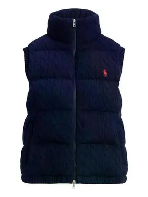 Polo Ralph Lauren Logo-embroidered Puffer Gilet - Blue