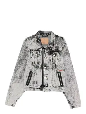 Martine Rose Zip-front Denim Jacket - Grey