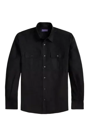 Ralph Lauren Purple Label Double-pocket Long-sleeve Shirt - Black