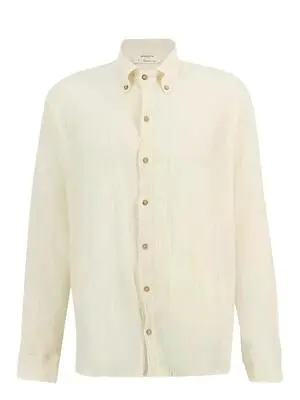 Spiritum Tulum Button-down Collar Cotton Shirt - Neutrals