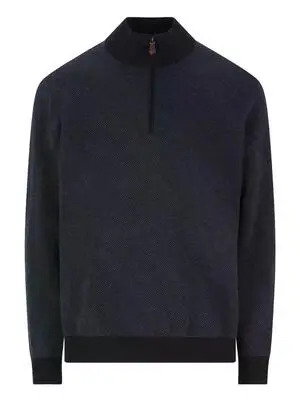 Loro Piana Roadster Half-zip Sweater - Blue
