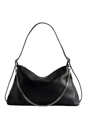 Zadig&Voltaire Jim Chain-strap Leather Shoulder Bag - Black
