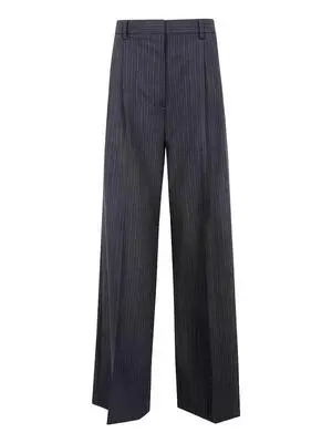 Filippa K Darcey Pinstripe Pleated Trousers - Grey