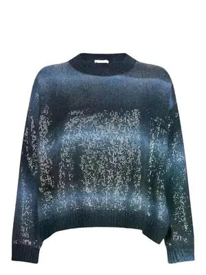 Liu Jo Ombré Sequinned Jumper - Blue