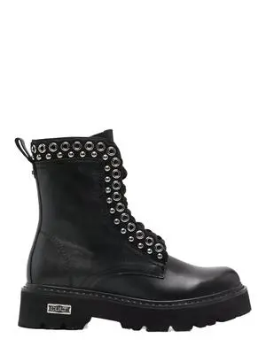 CULT Studded Leather Boots - Black