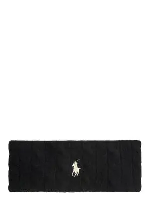 Polo Ralph Lauren Cable-knit Embroidered Headband - Black