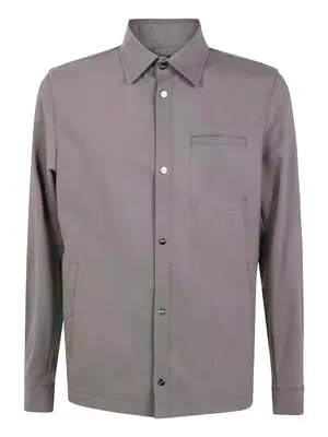 Herno Button-fastening Shirt Jacket - Grey