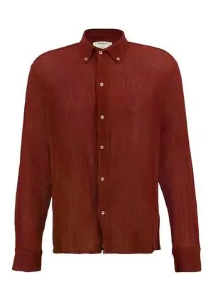 Spiritum Tulum Long-sleeve Cotton Shirt - Red