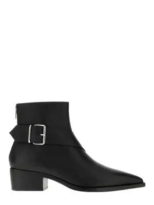 Alexander McQueen 45mm Heron Biker Boots - Black