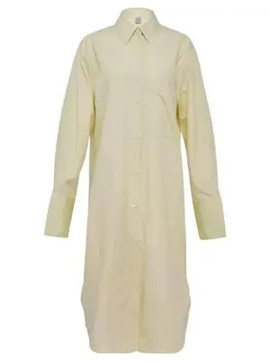TOTÊME Long-sleeve Button-down Shirt Dress - Yellow