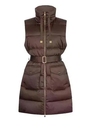 Liu Jo Quilted Belted Vest - Brown