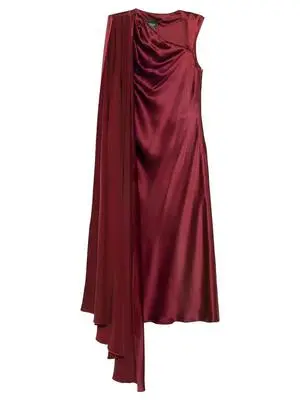 Max Mara Silk Asymmetric Dress - Red