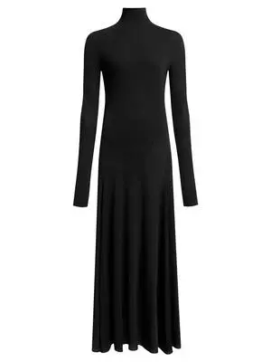 Alaïa Heart Cut-out Jersey Midi Dress - Black