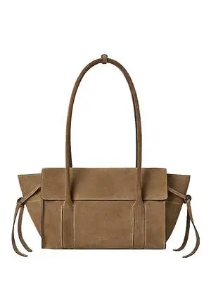 Mulberry Small Soft Bayswater Suede Shoulder Bag - Salcombe Sand