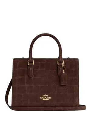 COACH® COACH® Maggie Small Tote Bag Embossed Crocodile/gold/maple