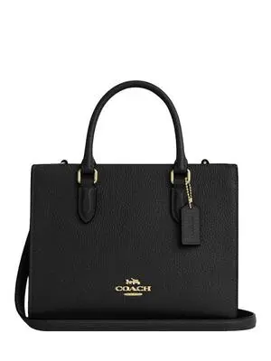 COACH® COACH® Maggie Small Tote Bag Pebbled Leather/gold/black