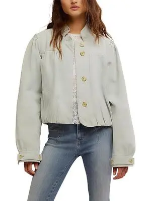 Free People Nimbus Suede Jacket - Grey
