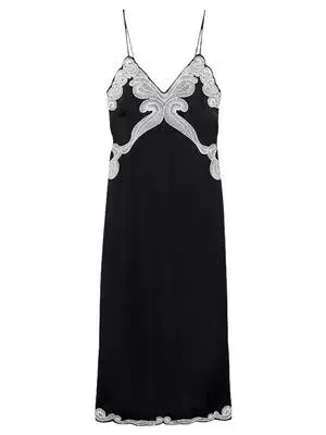 Rag & Bone Ann Embellished Slip Midi Dress - Black